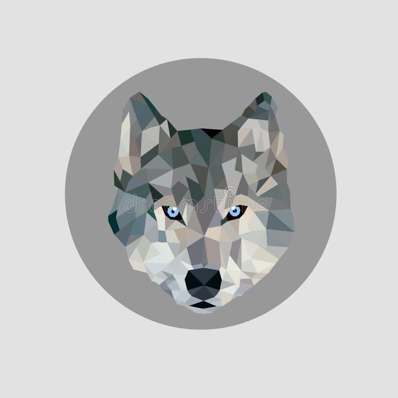 Polygon Wolf Icon Isolated Vector Stock Illustration - Illustration of ...