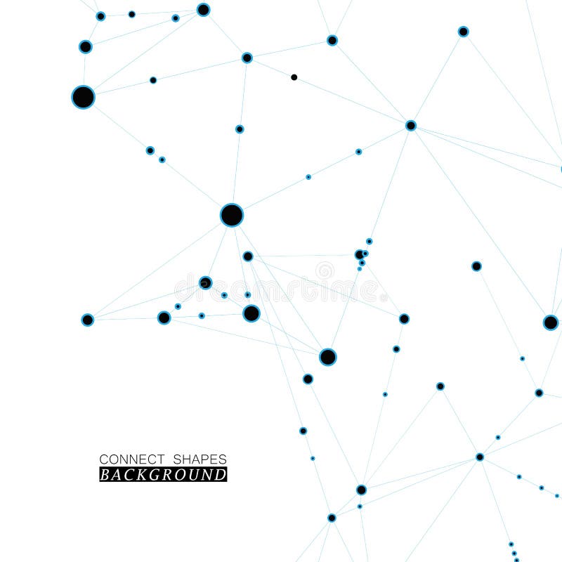 Polygonal Abstract Background with Connected Line and Dots. Modern ...