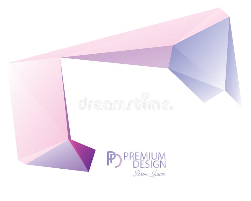 Polygonal Abstract Background and PD Logo Stock Vector - Illustration ...