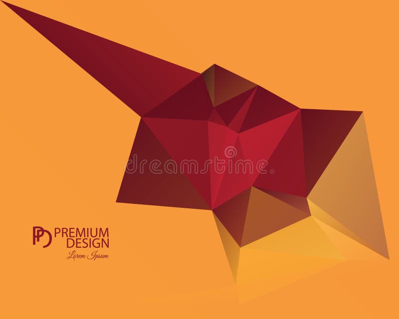 Polygonal Abstract Background and PD Logo Stock Vector - Illustration ...