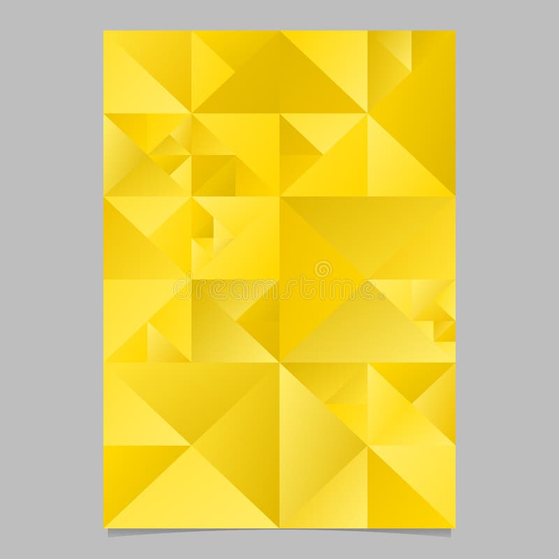 Polygonal Abstract Golden Triangle Poster Template Design Stock Vector ...