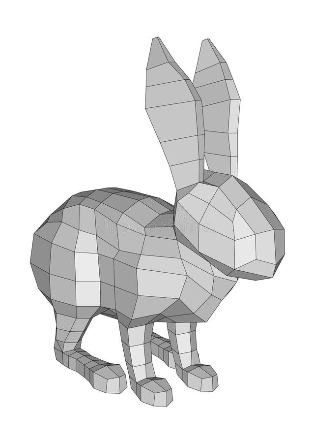 Abstract Rabbit Head Portrait, Hare from Multicolored Paints. Colored ...