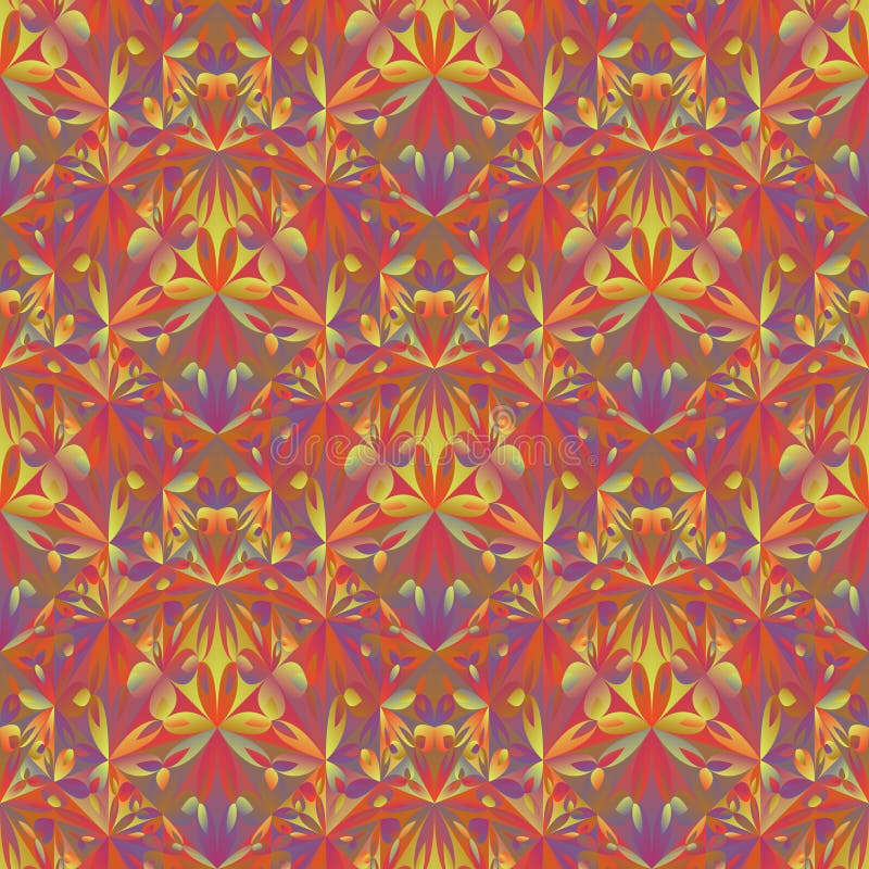 Polygonal Abstract Triangular Flower Pattern Background Design Stock ...