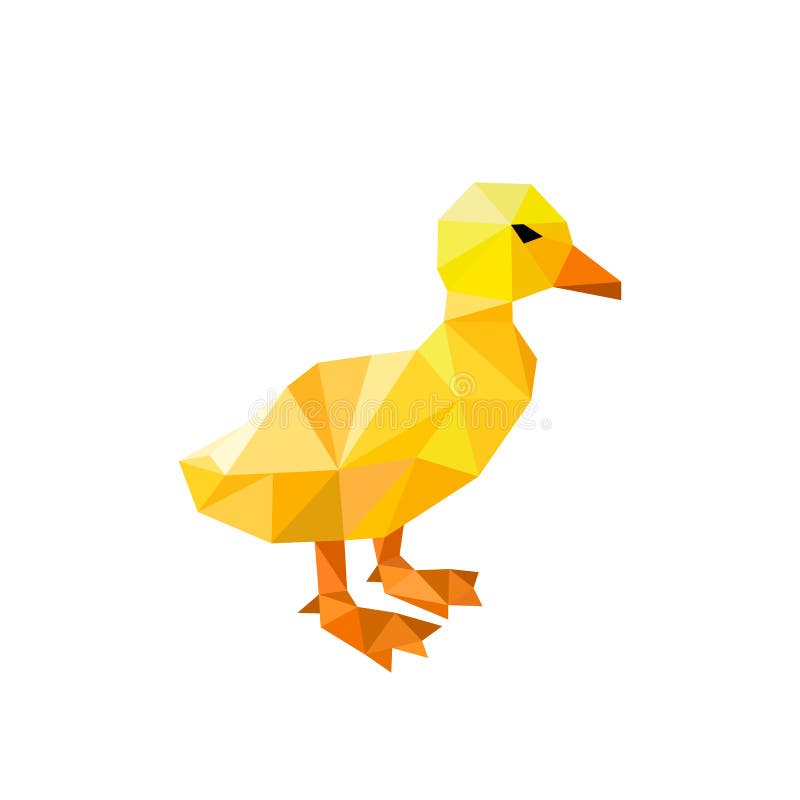 Polygonal Art Image Of A Duck. Logo Vector Illustration Stock Vector ...