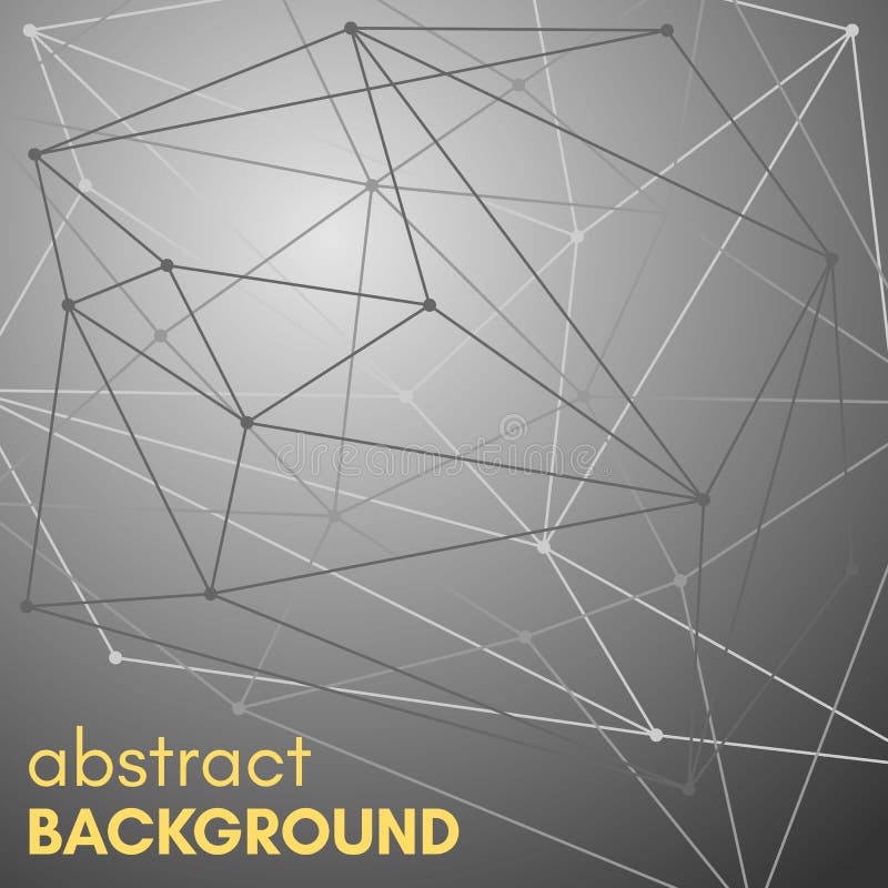 Polygonal Background with Molecular Connection. Stock Vector ...