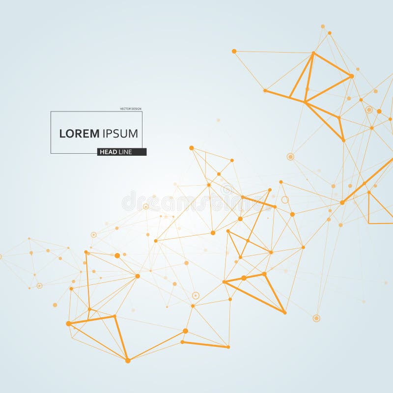 Polygonal Background, Technology Design. Global Atom Illustration Stock ...