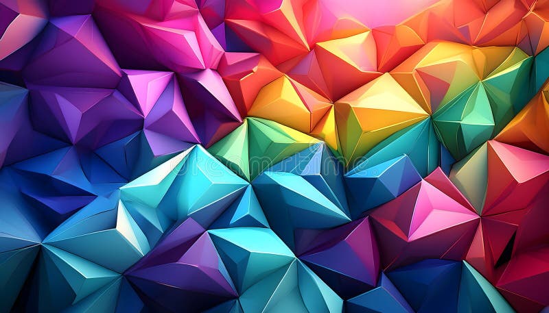 A Polygonal Background Using Sharp-edged, Multi-colored Shapes in a ...