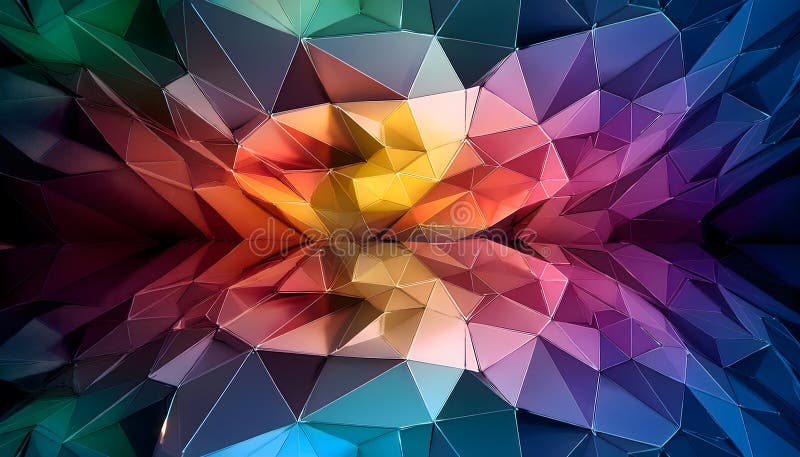 A Polygonal Background Using Sharp-edged, Multi-colored Shapes in a ...