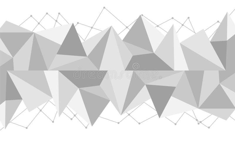 Polygonal Background in White and Grey Color Stock Vector ...