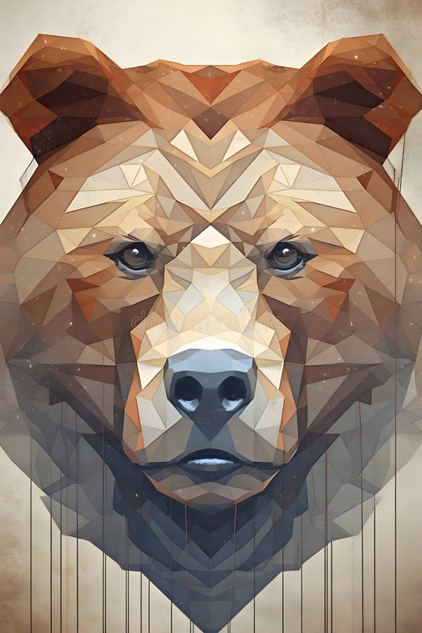 Polygonal Bear Head. Geometric Low Poly Style Illustration Stock ...