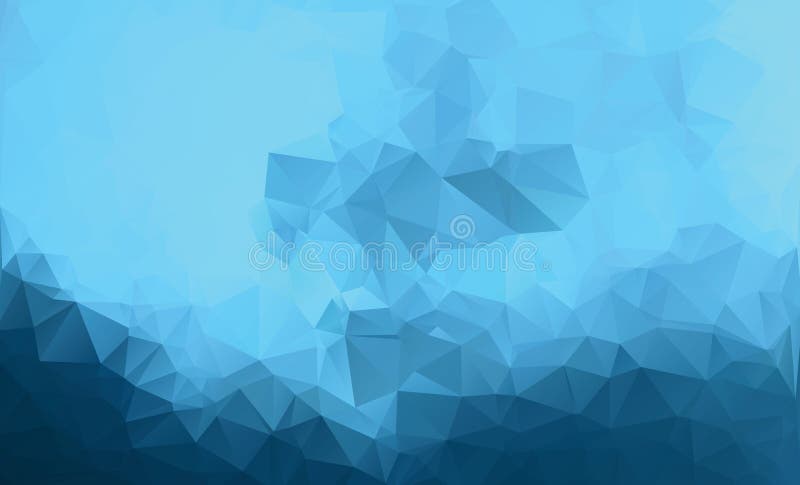 Polygonal Blue Background. Low Poly Style Stock Illustration ...