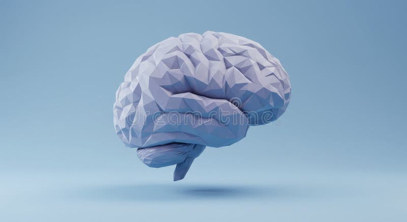 Polygonal Brain Abstract Neural Network Conceptual Symbolizing ...