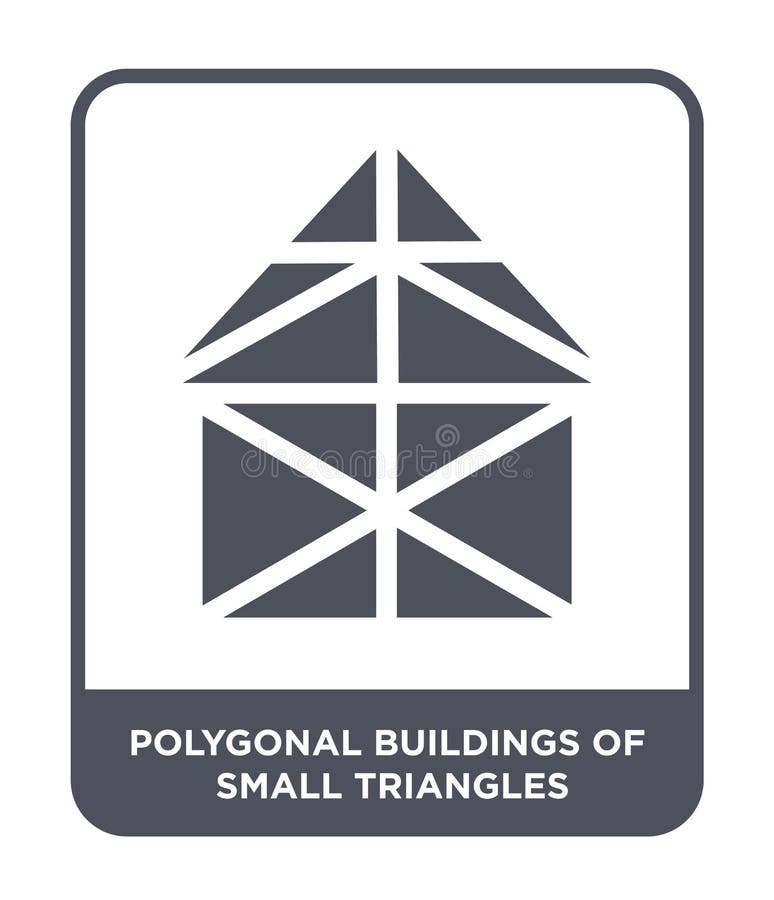 Polygonal Buildings of Small Triangles Icon in Trendy Design Style ...