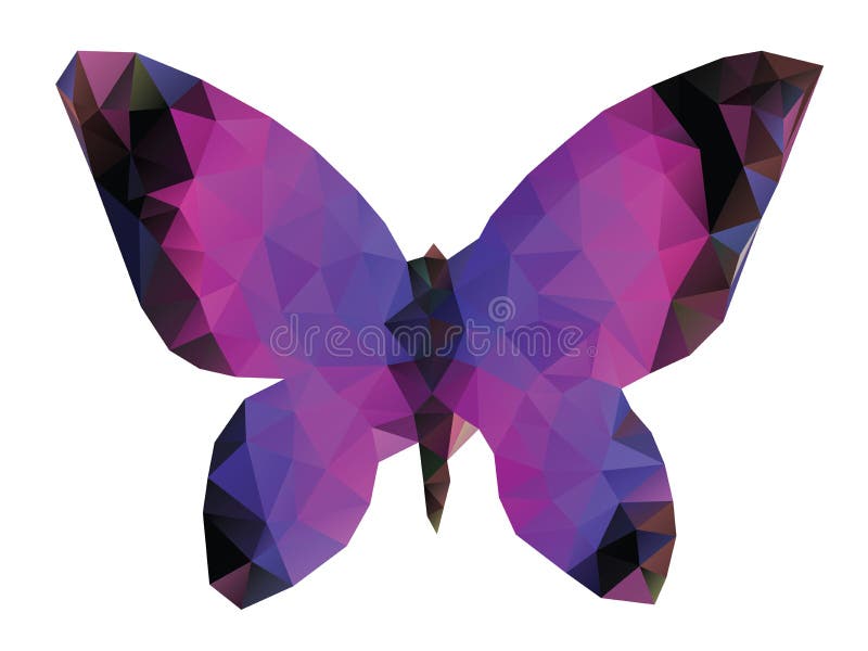 Geometric Polygonal Butterfly, Pattern Design Stock Vector ...