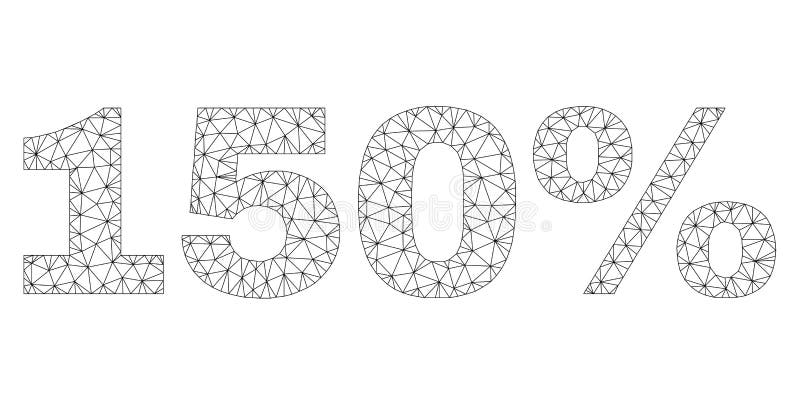 Polygonal Carcass 150 Text Label Stock Vector - Illustration of ...