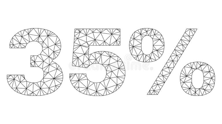 Polygonal Carcass 35 Text Tag Stock Vector - Illustration of design ...