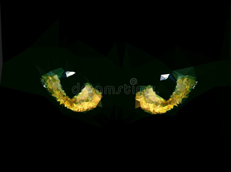 Polygonal Cat Eyes Vector Background Stock Illustration - Illustration ...