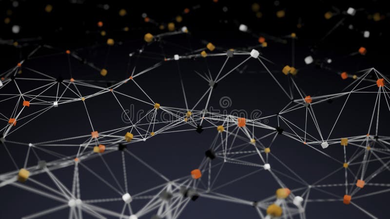 Polygonal Chains with Moving Cubes. Design. Flashing Lines in Moving ...