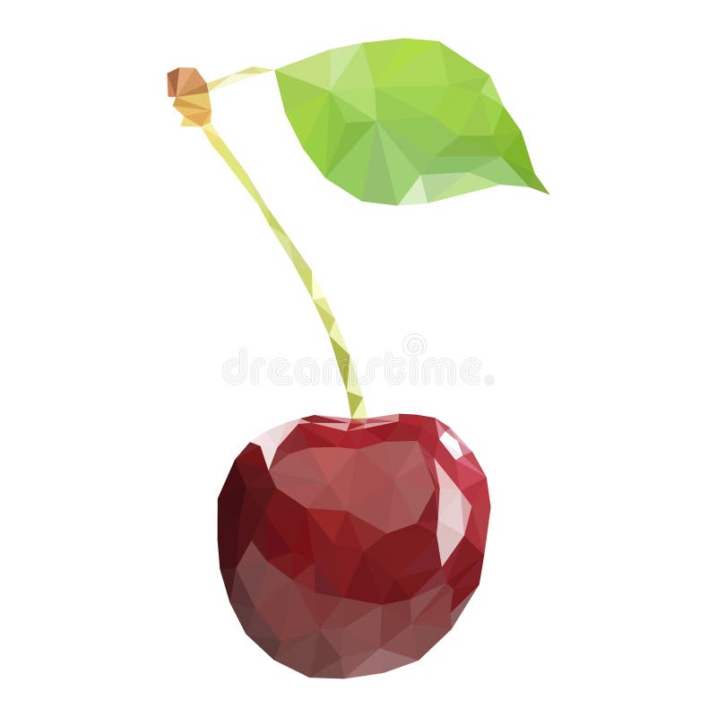 Polygon Color Cherry Stock Illustrations – 178 Polygon Color Cherry ...