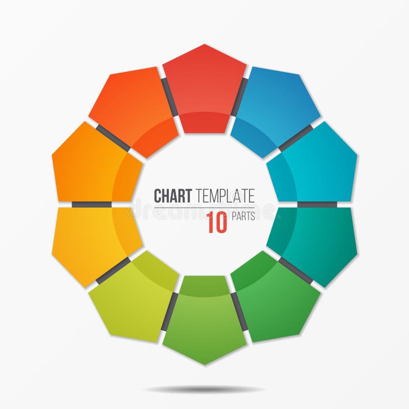 Set of Pie Chart Circle Infographic Templates with 3-8 Options. Stock ...