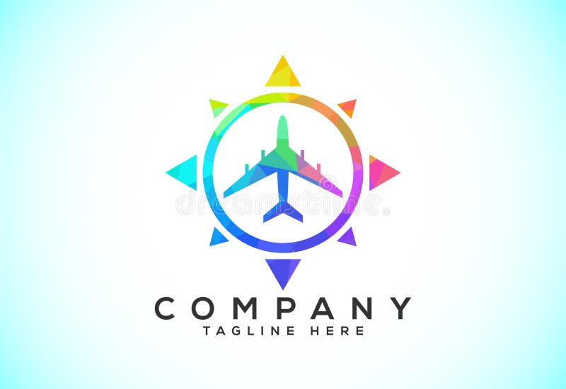 Polygonal Compass Concept Logo Design. Compass Low Poly Logo Sign and ...