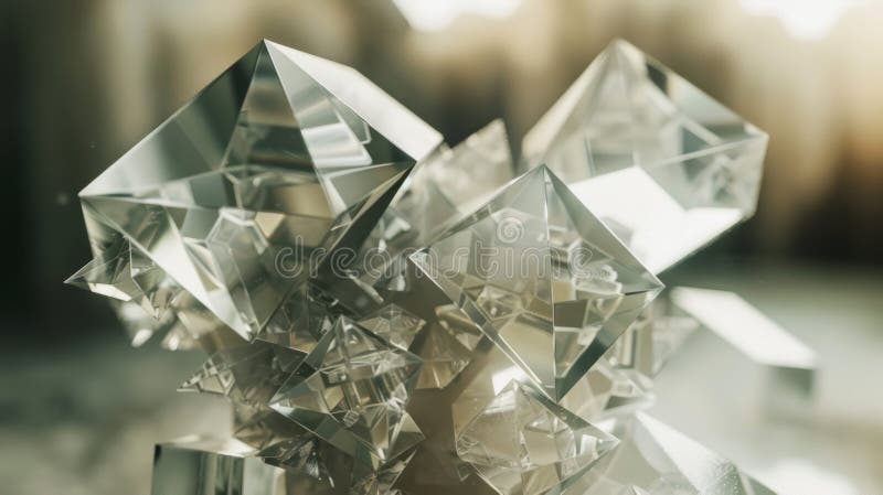 Polygonal Crystalline Structure Stock Illustration - Illustration of ...