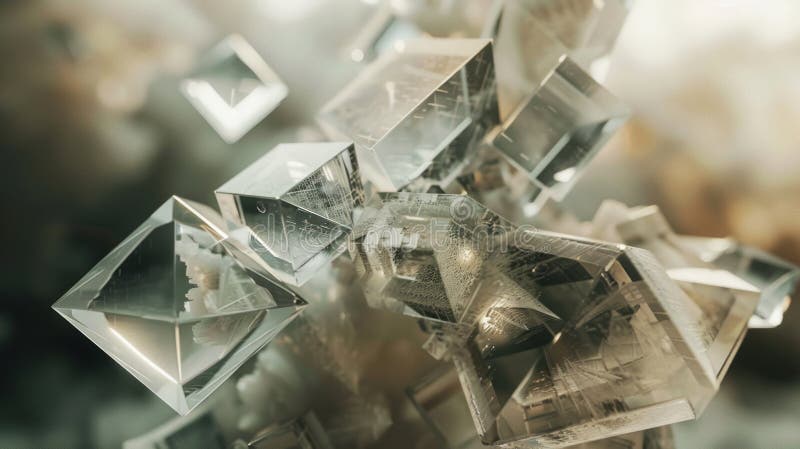 Polygonal Crystalline Structure Stock Illustration - Illustration of ...