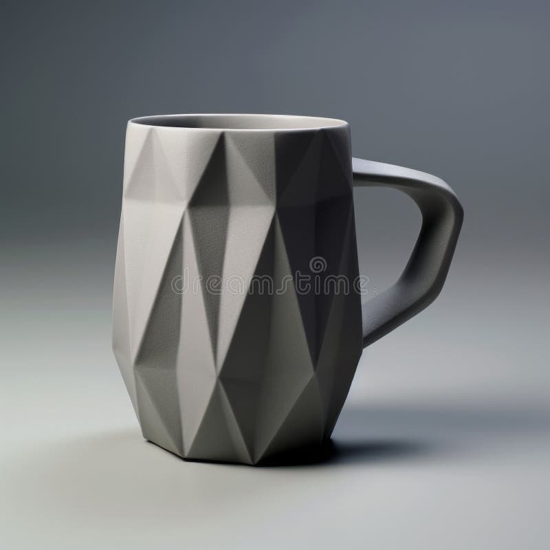 Polygonal Cup: Geometric Mug 3d Printed in Daz3d Style Stock ...