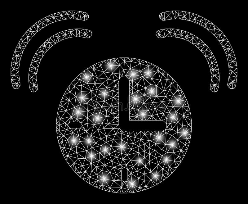 Polygonal 2D Mesh Alarm Clock with Light Spots Stock Vector ...