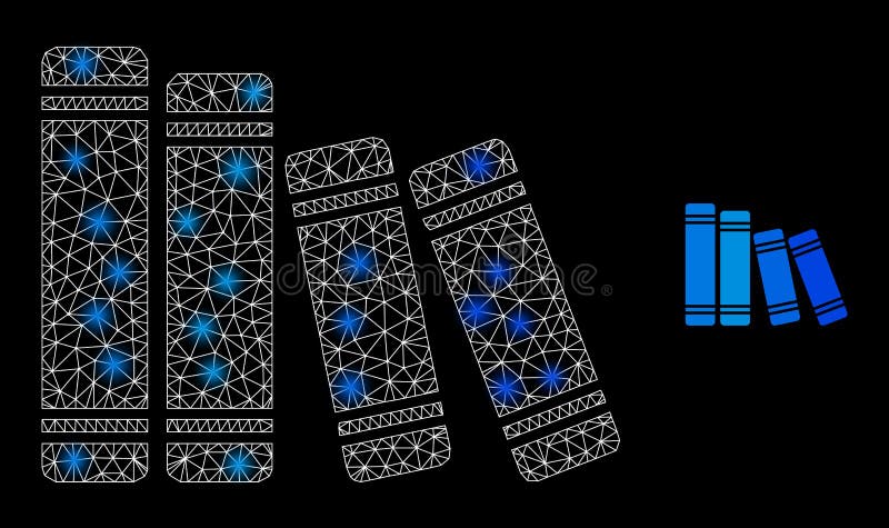 Polygonal 2D Mesh Books with Lightspots Stock Vector - Illustration of ...