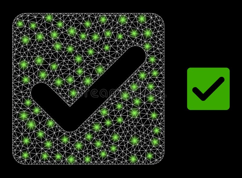 Polygonal 2D Mesh Confirmation Checkbox with Magic Stock Vector ...