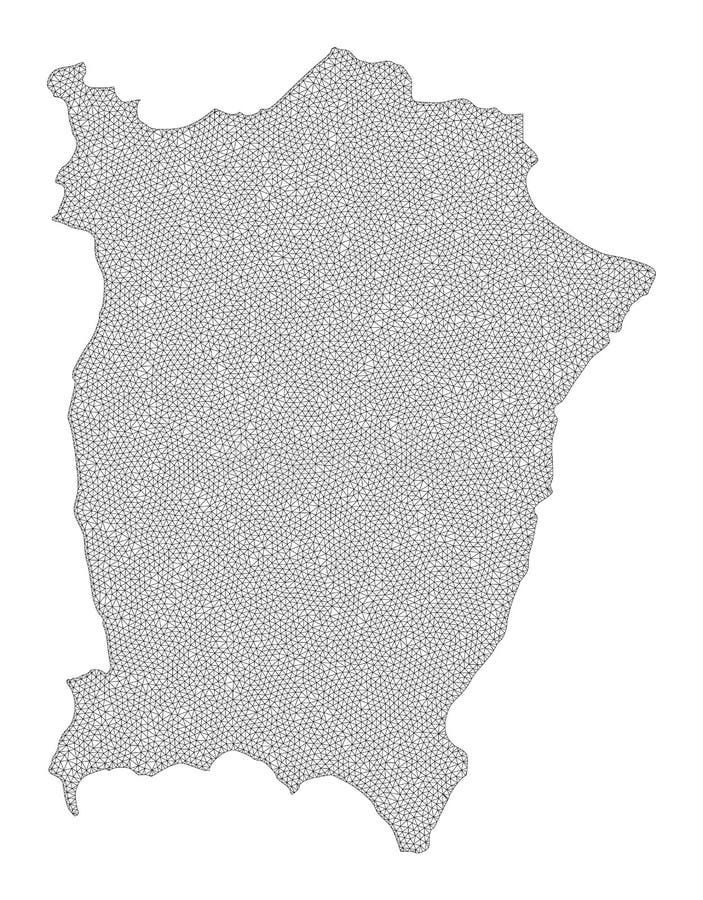 Polygonal 2D Mesh High Detail Raster Map of Penang Island Abstractions ...