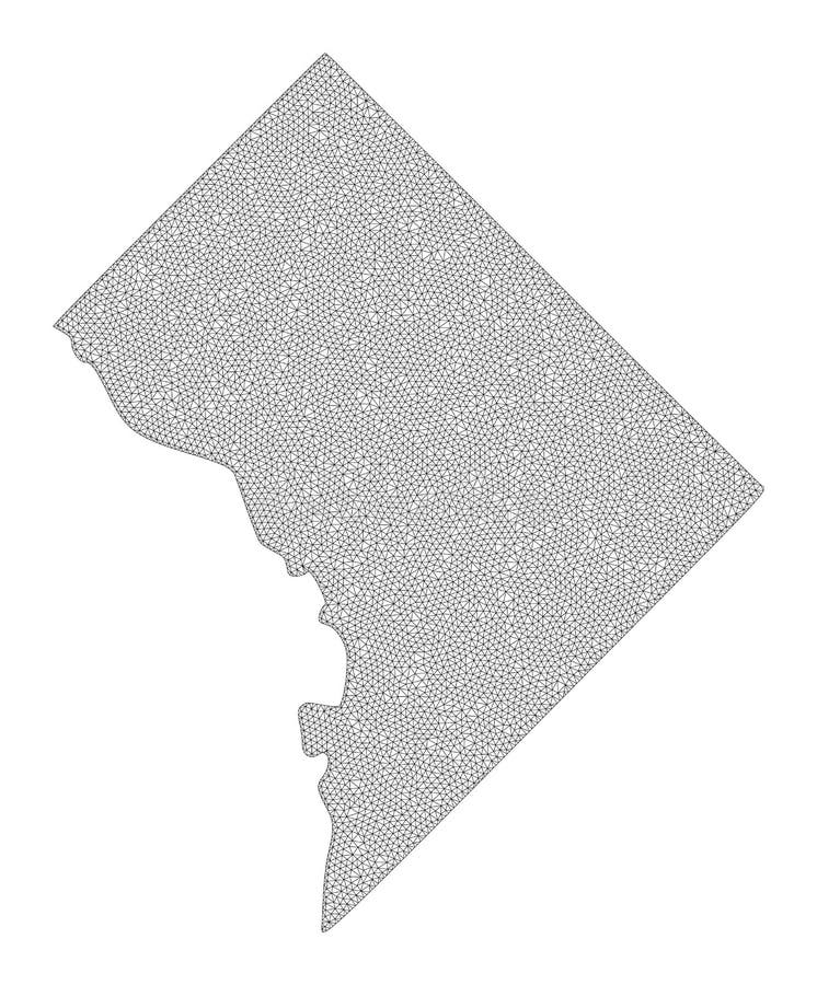 Polygonal 2D Mesh High Detail Raster Map of Washington DC Abstractions ...