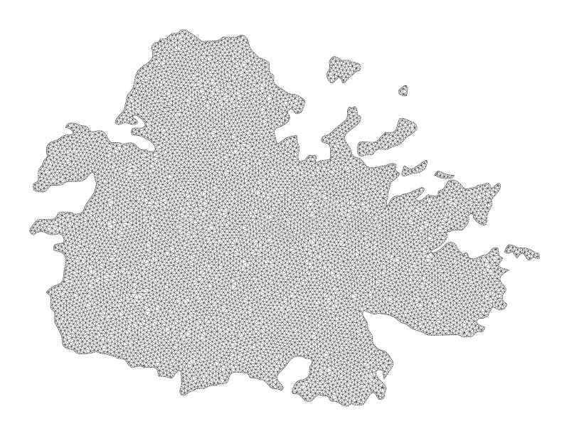 Polygonal 2D Mesh High Resolution Raster Map of Antigua Island ...