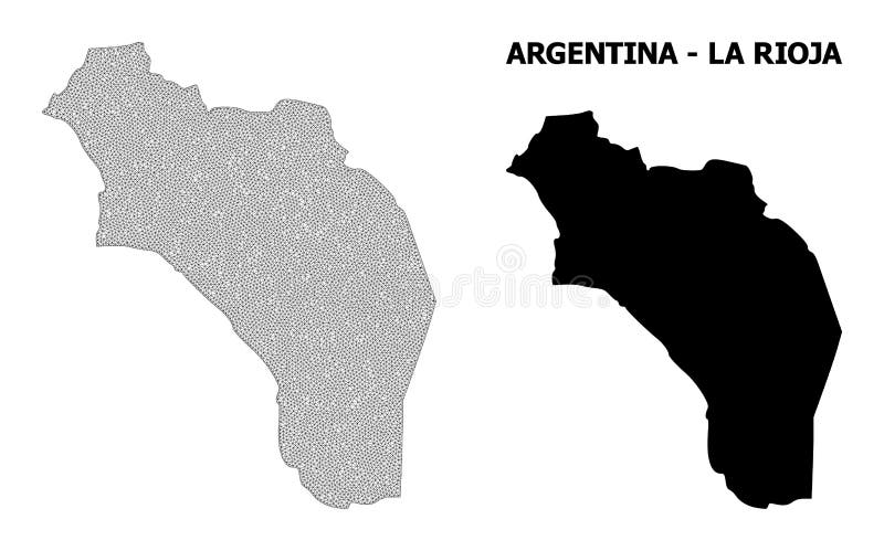 Polygonal 2D Mesh High Resolution Vector Map of Argentina - La Rioja ...