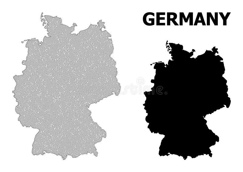 Polygonal 2D Mesh High Resolution Vector Map of Germany Abstractions ...