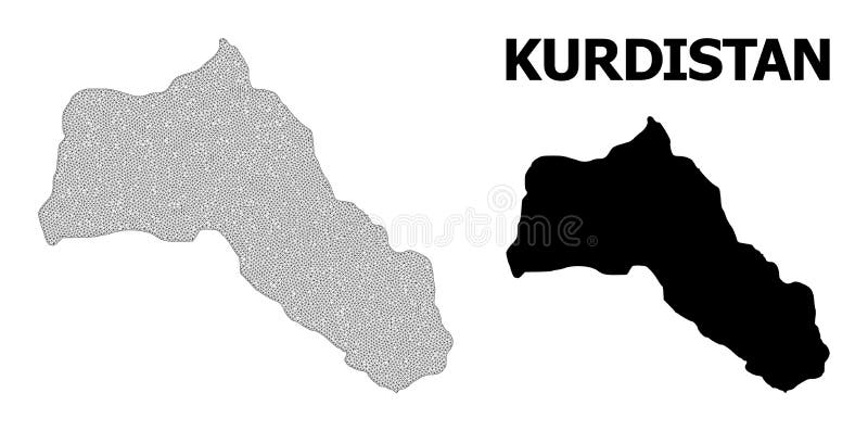 Polygonal 2D Mesh High Resolution Vector Map of Kurdistan Abstractions ...
