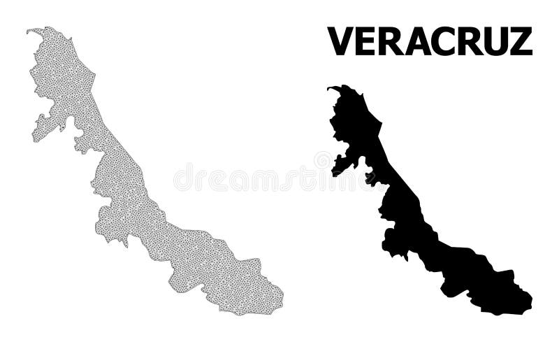 Polygonal 2D Mesh High Resolution Vector Map of Veracruz State ...
