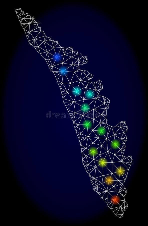 Kerala Light House and Sea View Color Vector Sketch Stock Vector ...