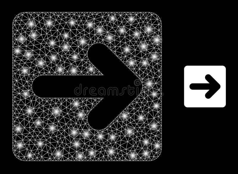 Polygonal 2D Mesh Right Cursor with Lightspots Stock Vector ...