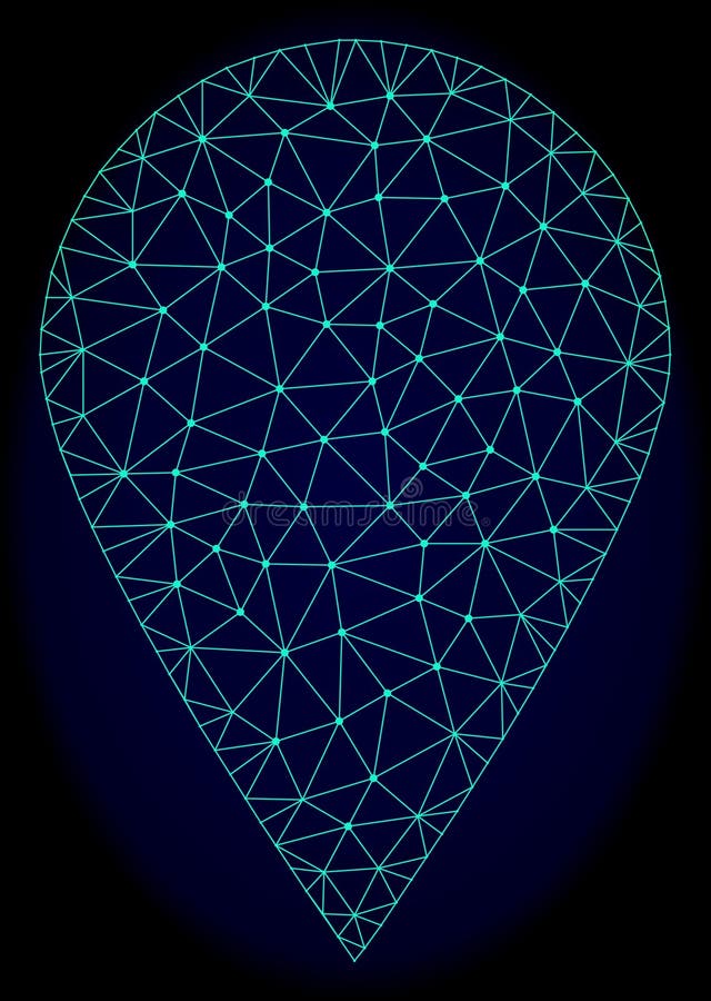 Polygonal 2D Mesh Vector Abstract Local Place Stock Vector ...