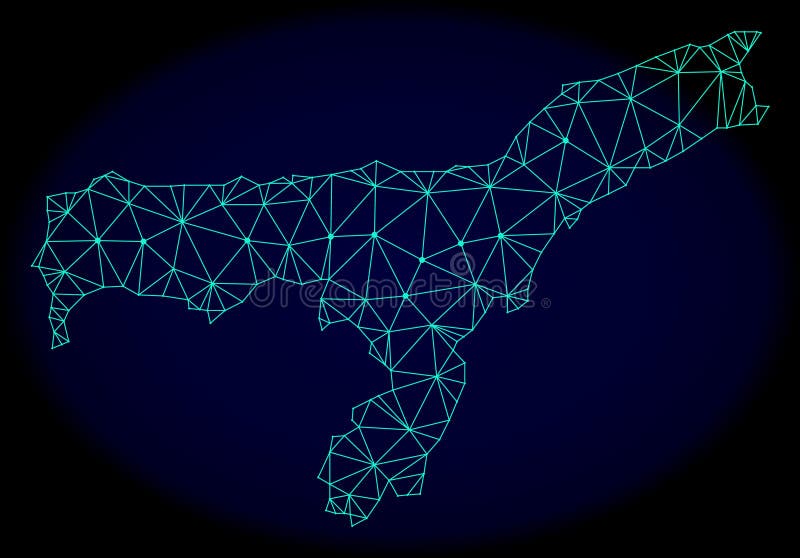 Polygonal 2D Mesh Vector Abstract Map of Assam State Stock Vector ... Polygonal 2D Mesh Vector Abstract Map of Assam State Stock Vector ...