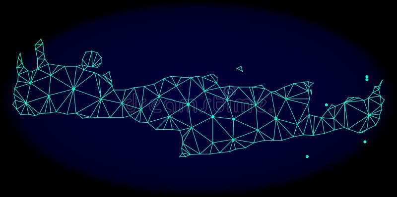 Polygonal 2D Mesh Vector Abstract Map of Crete Island Stock Vector ... Polygonal 2D Mesh Vector Abstract Map of Crete Island Stock Vector ...