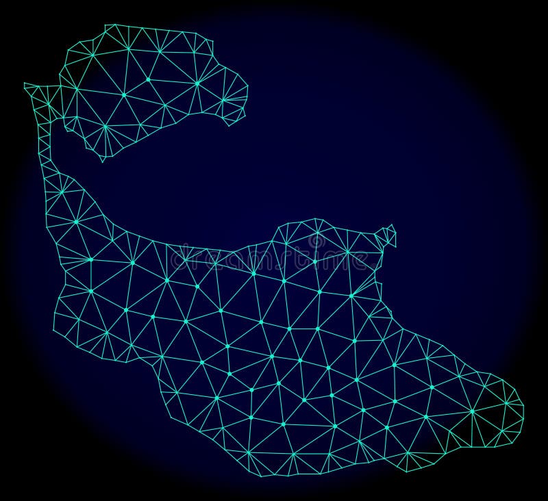 Polygonal 2D Mesh Vector Abstract Map of Tiran Island Stock Vector ... Polygonal 2D Mesh Vector Abstract Map of Tiran Island Stock Vector ...
