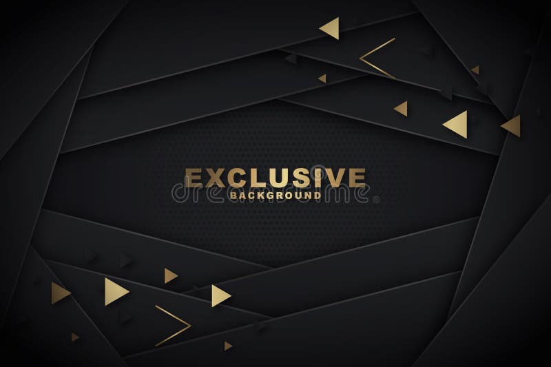 Polygonal Dark & Golden Background Stock Vector - Illustration of ...