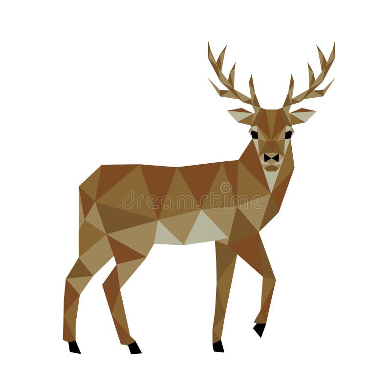 Polygonal deer stock vector. Illustration of isolated - 87473871