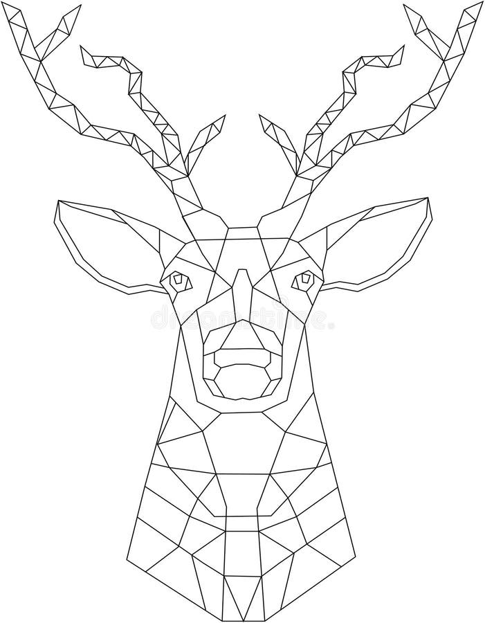 Polygonal deer stock vector. Illustration of wing, pattern - 269802206