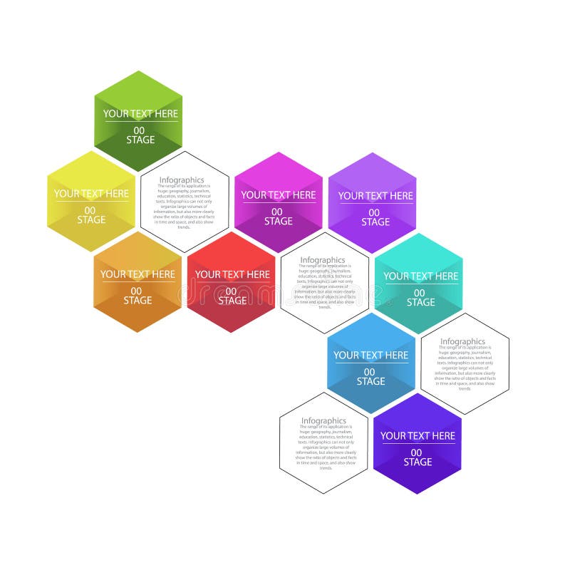 Polygonal Infographic Logo Design Drawn on a White Background Stock ...