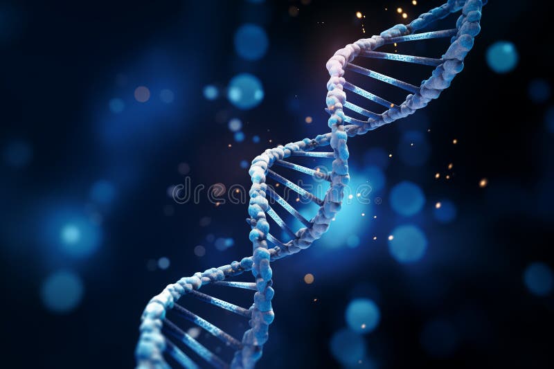 Polygonal DNA Concept, Digital Sequence, Code Structure with Glow on ...