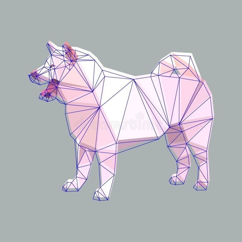Polygonal Dog with Line, Poly Low Abstract Animal, Vector Stock Vector ...